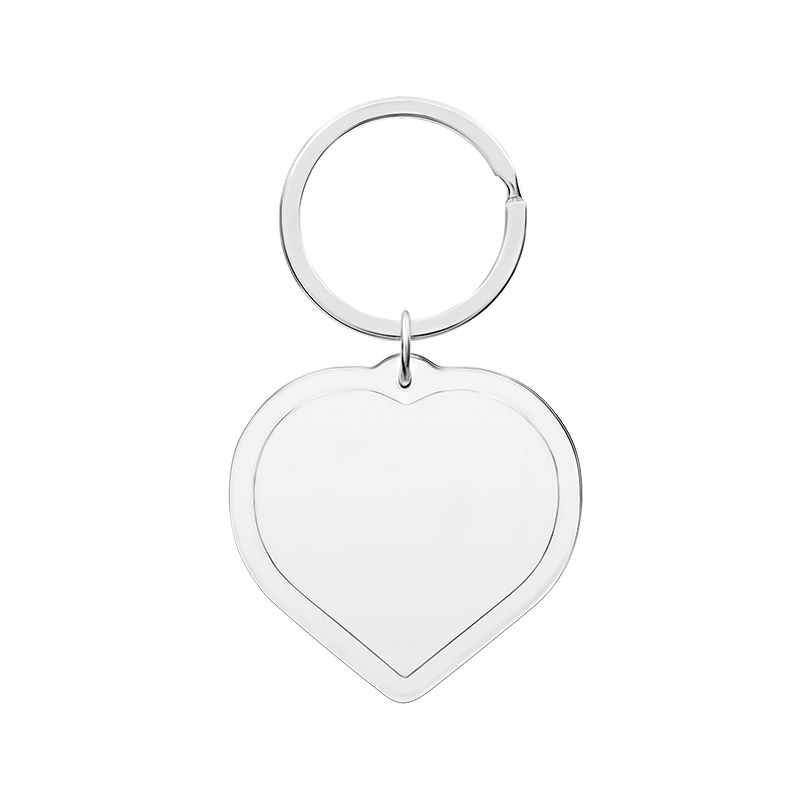 Personalised Acrylic Photo Keyring - Heart